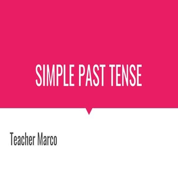 Simple past tense | PPTX