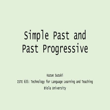 Simple Past and Present Progressive Review PPT | PPT
