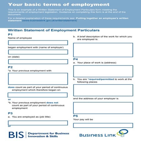 Your basic terms of employment | PDF