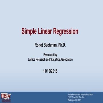Simple Linear Regression Slides Pdf