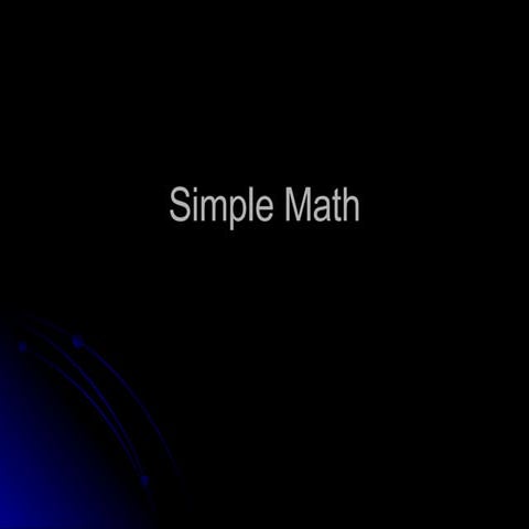 Simple Math | PPT