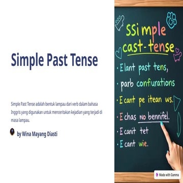 Materi simple past tense untuk anak sekolah | PPTX