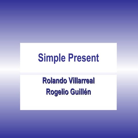 Simple Present | PPT