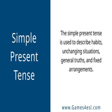 Simple Present Tense material for students | PPTX