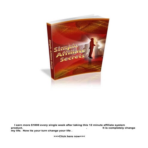 Simple affiliate secrets | PDF