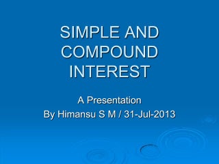 Calculating Simple and Compound Interest | PPT