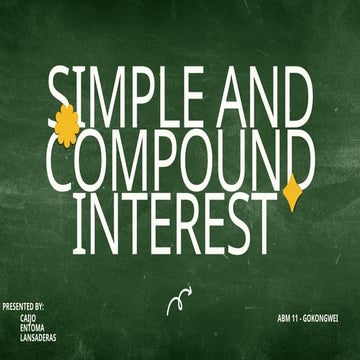 SIMPLE INTEREST general mathematics gr11 | PPTX