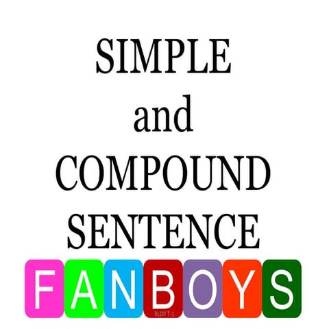 Simple and compound sentence | PPTX