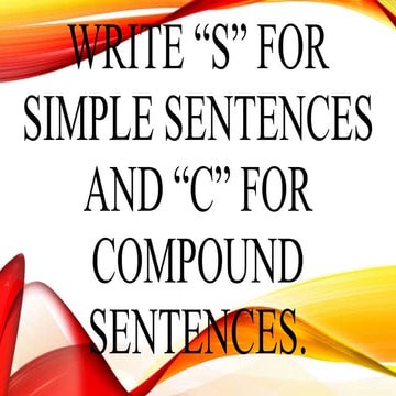 Simple And Compound Sentence Activity G3 Pptx