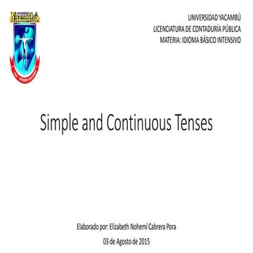 Simple and continuous tenses | PPT