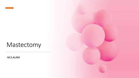 Toilet mastectomy for advanced breast cancer. | PPT