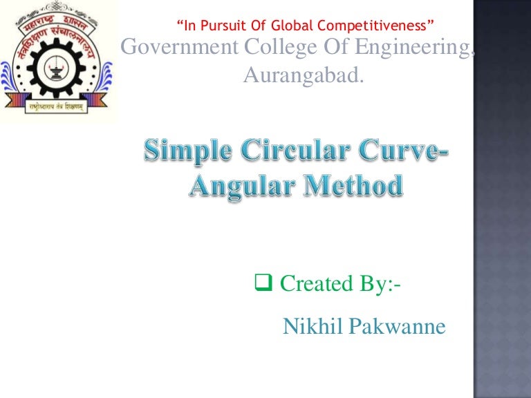 Simple circular curve by Nikhil Pakwanne Simple circular curve by Nikhil Pakwanne