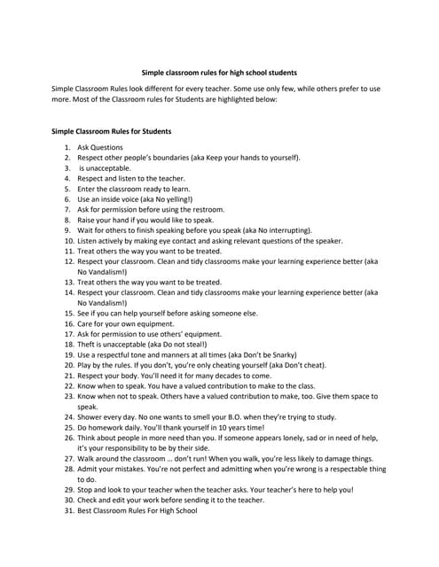 Online Class Rules and Regulations | PPTX | Internet Safety | Parenting