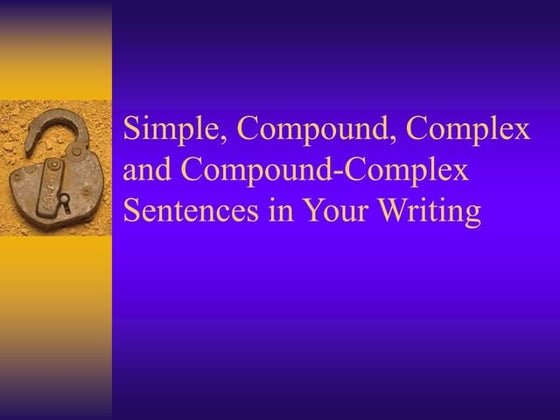 Compound-Complex Sentences | PDF