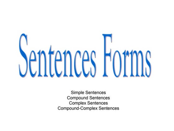 Sentence structure powerpoint | PPT
