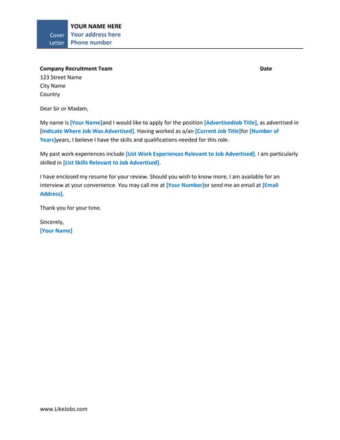 Cover Letter | DOCX | Education