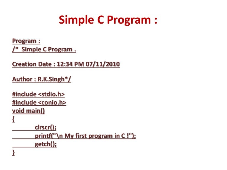 Simple c program