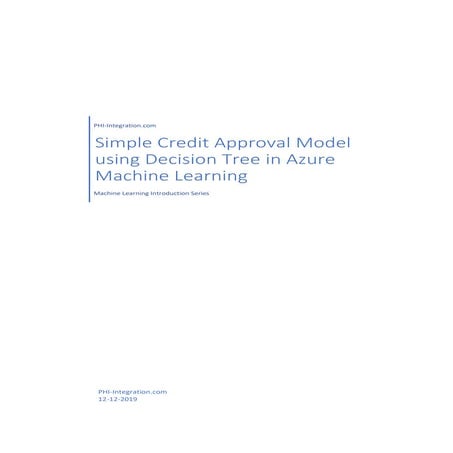 Simple credit approval model using decision tree in azure machine ...