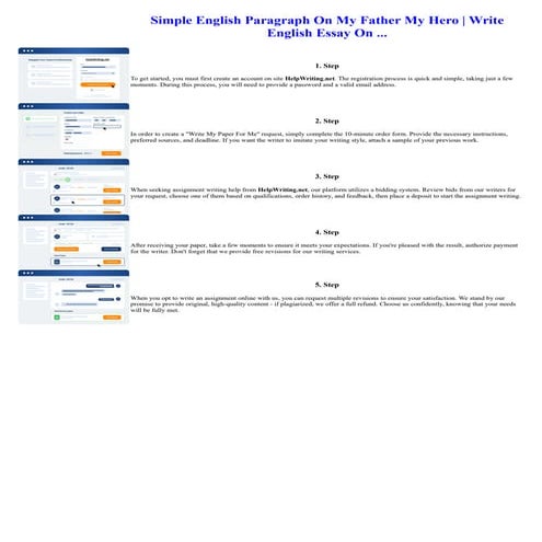 Simple English Paragraph On My Father My Hero Write English Essay On ...