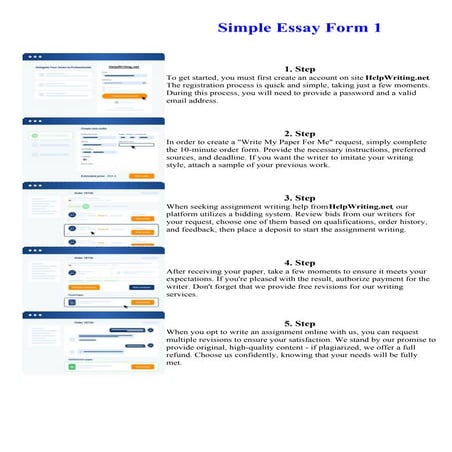 Simple Essay Form 1. Online assignment writing service. | PDF