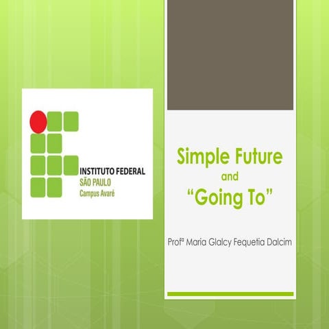 Simple Future - Going to | PPTX