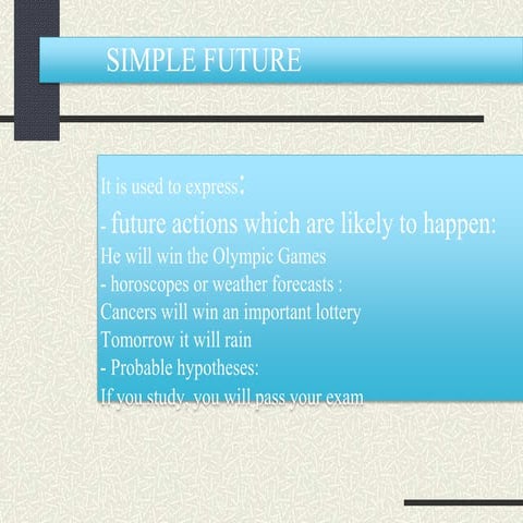 Simple future | PPT