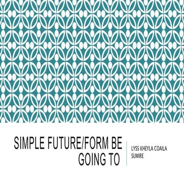 Simple future "be going to" | PPTX