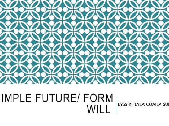 Simple future "will" | PPT