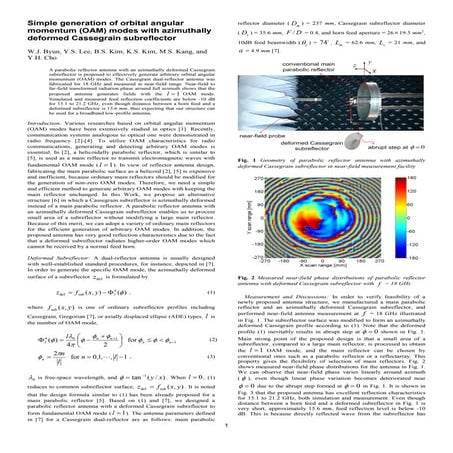 Simple generation of orbital angular momentum modes with azimuthally deformed cassegrain ...
