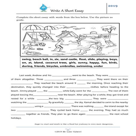 Learn To Write A simple guided essay | DOCX