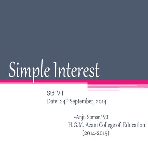 Simple interest | PPTX
