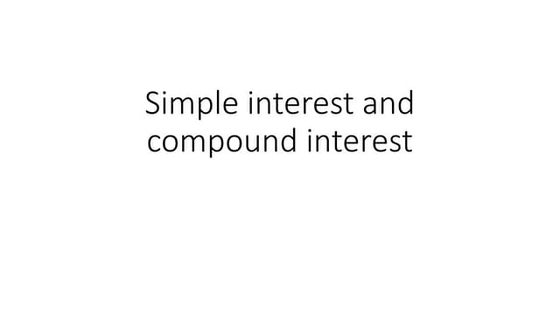SIMPLE INTEREST general mathematics gr11 | PPTX