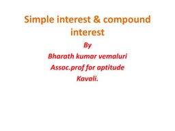 Calculating Simple and Compound Interest | PPT
