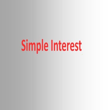 SIMPLE INTREST for compatitive exam preparation | PPTX