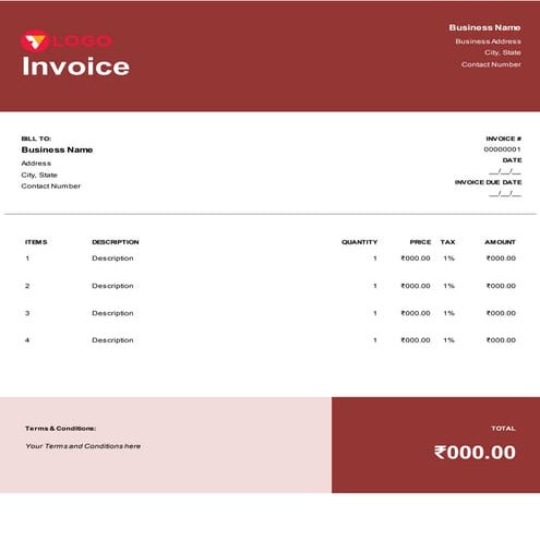 Simple invoice | DOCX