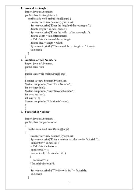 Simple Java Program For Beginner With Easy Methodpdf 1240