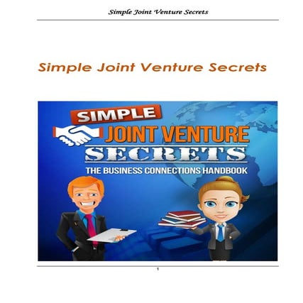 Simple Joint Venture Secrets.pdf