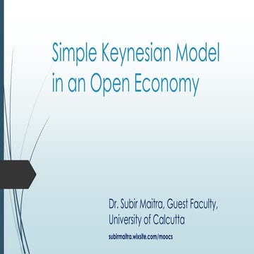 Simple keynesian model in an open economy | PDF