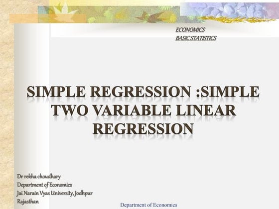 Simple Linear Regression Ppt