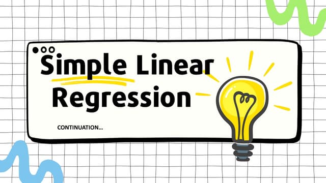 SIMPLE LINEAR REGRESSION - QUANTITATIVE RESEARCH.pptx SIMPLE LINEAR REGRESSION - QUANTITATIVE RESEARCH.pptx