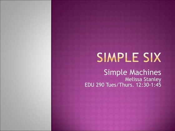 Simple Machines Presentation | PPT