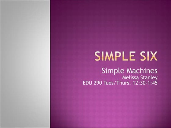 Simple Machines Presentation | PPT