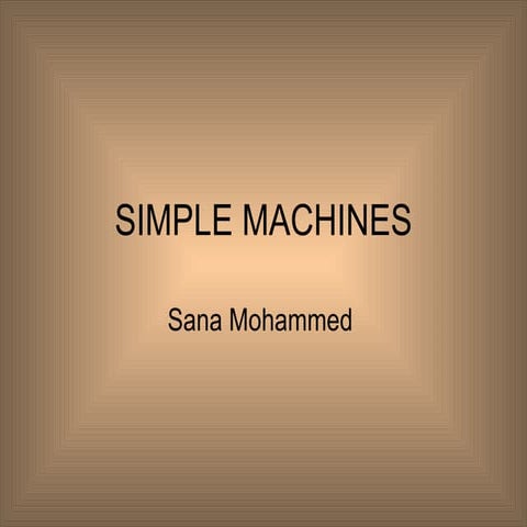 Simple machines | PPT