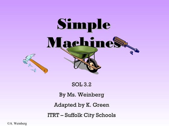 Simple Machines Presentation | PPT | Technology & Computing