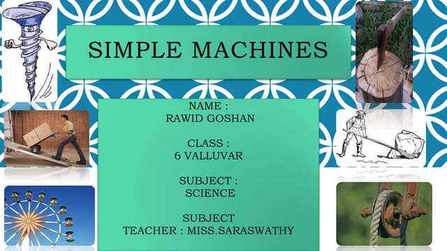 Teacher Simple Machine Powerpoint | PPT