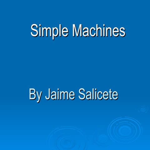 Simple machines | PPT