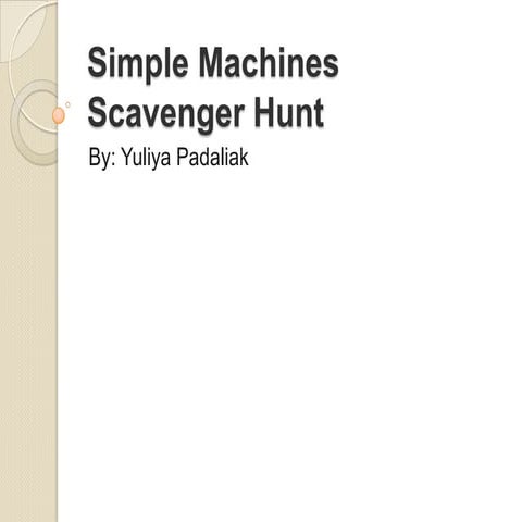 Simple machines | PPTX