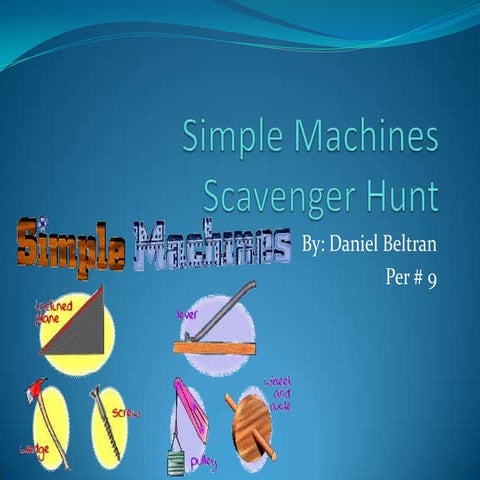 Simple machines scavenger hunt | PPTX