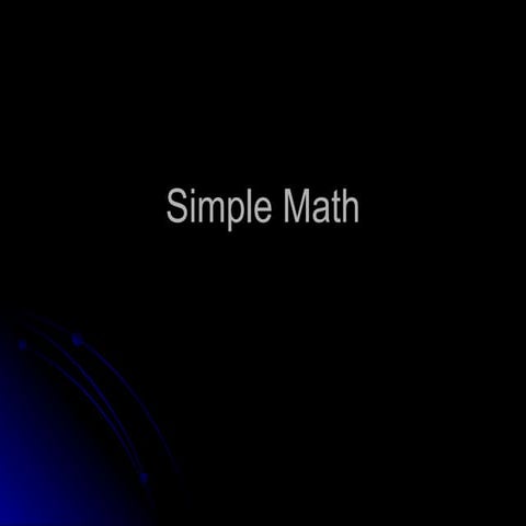 Simple math | PPT