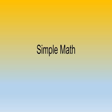 Simple math | PPTX